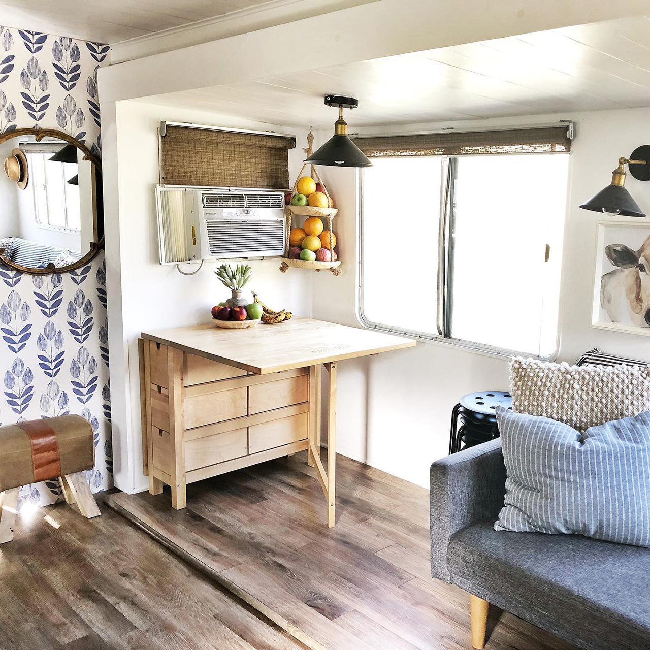 Modern travel trailer renovation by @kalifornia_kountry