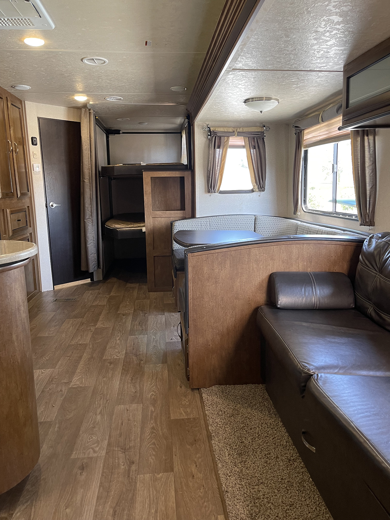 Modern Travel Trailer renovated by @rvingdogsandwine