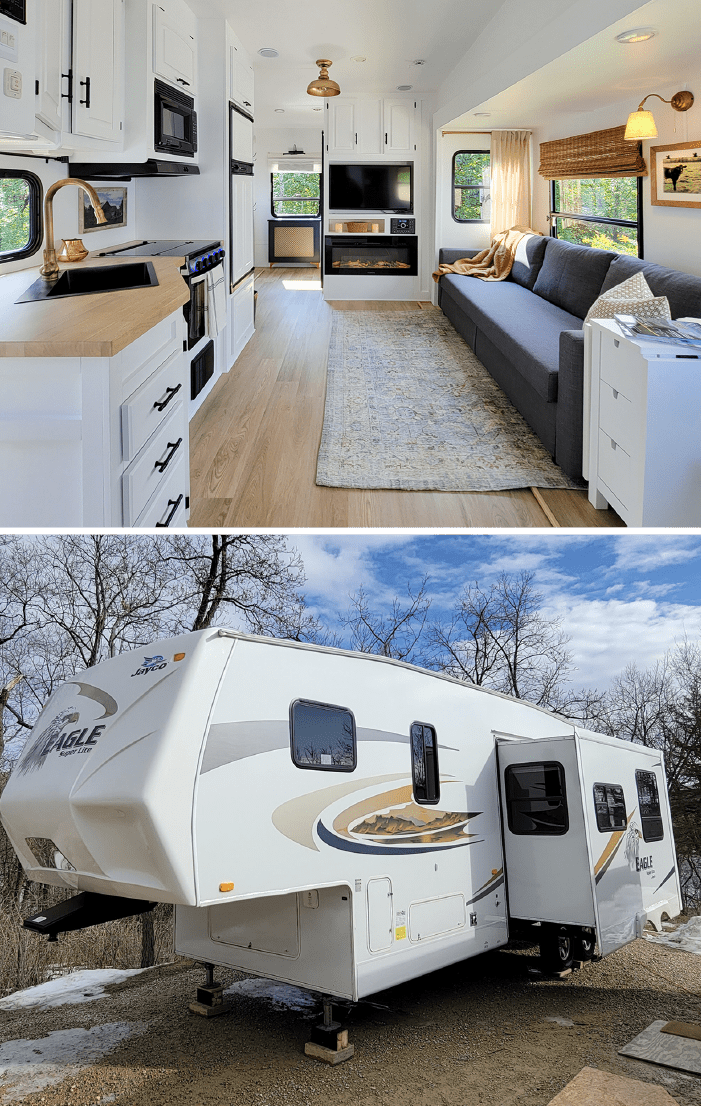 Jayco 5th wheel renovation by @driftless_rv_renovators
