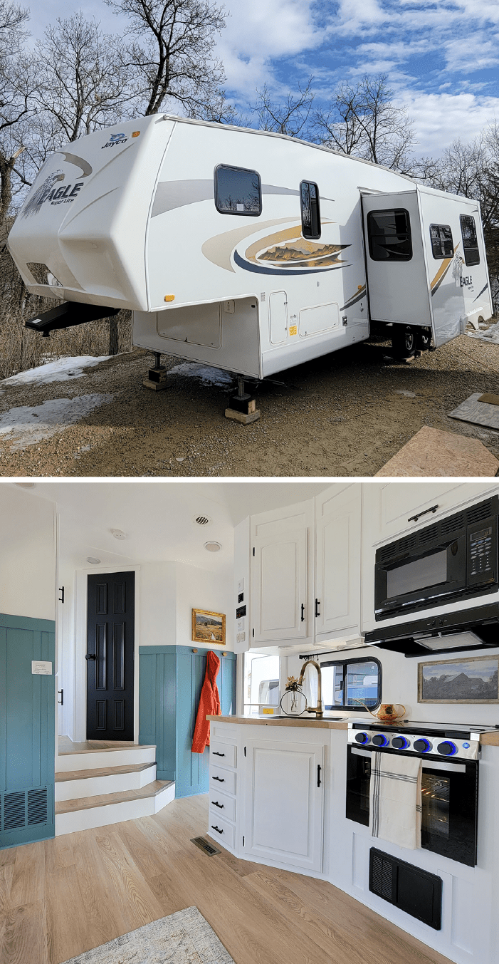 Jayco 5th wheel renovation by @driftless_rv_renovators