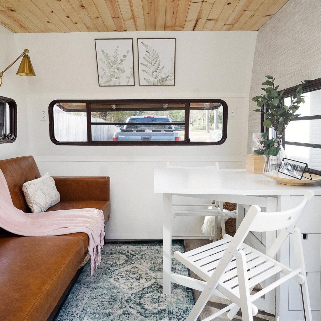 This 80's camper renovation was inspired by the California Coast