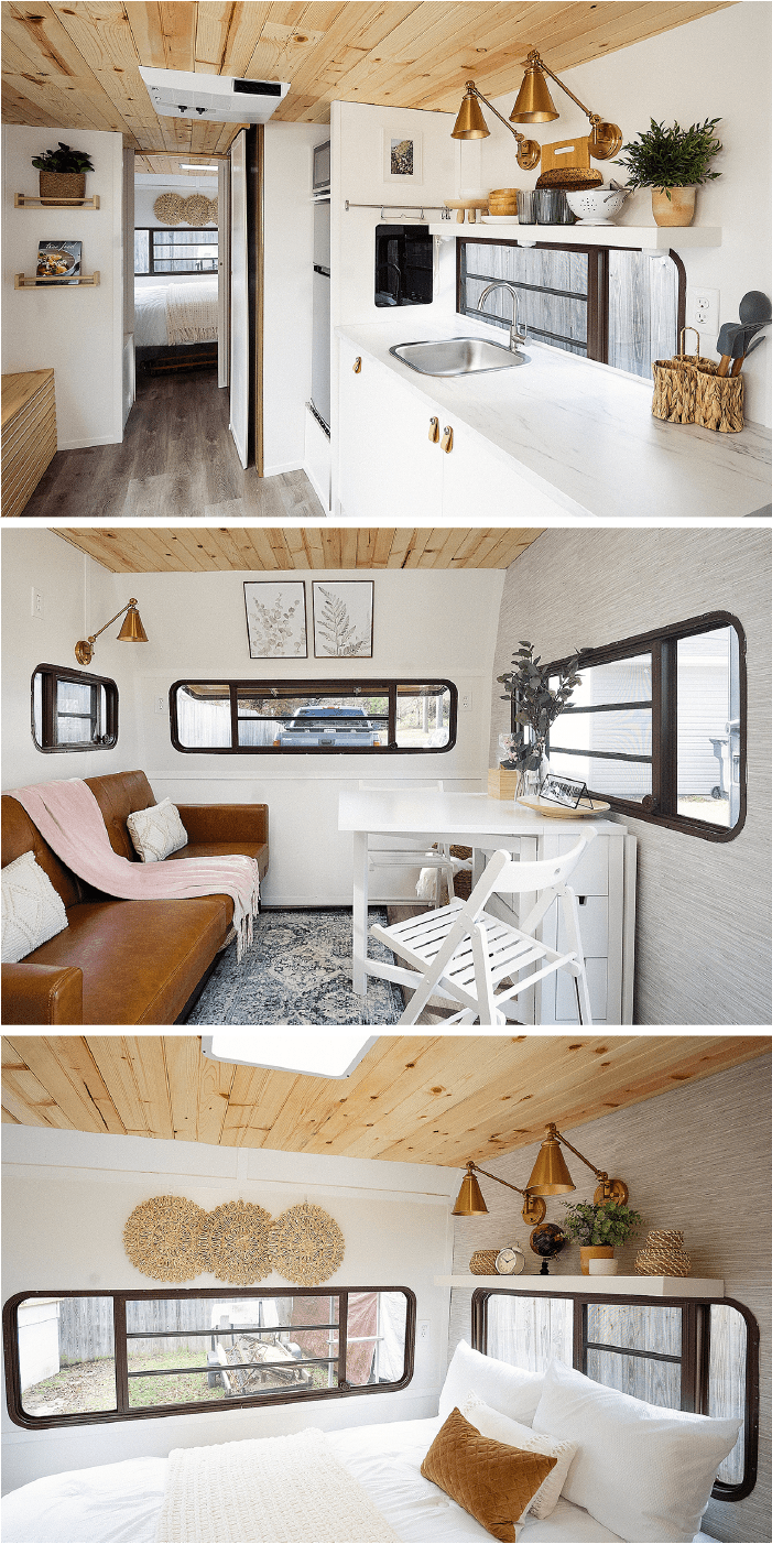 This 80's camper renovation was inspired by the California Coast