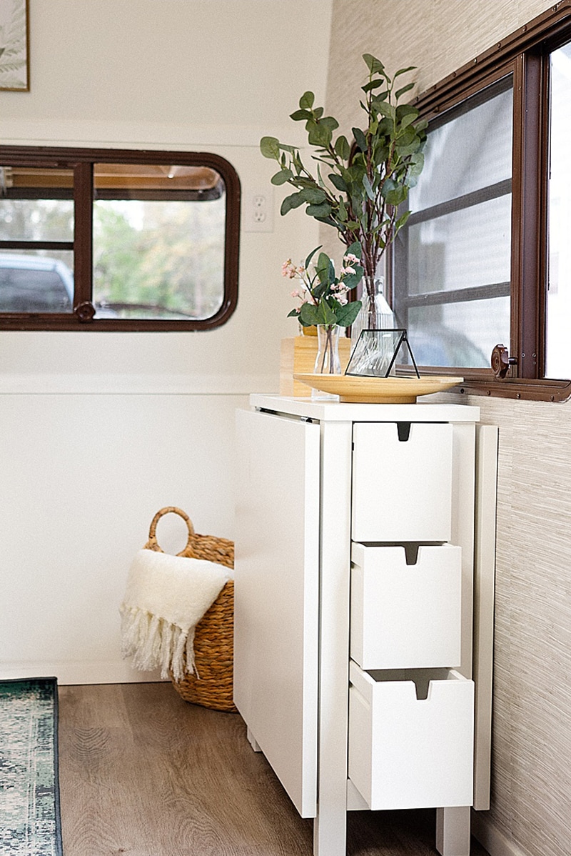 This 80's camper renovation was inspired by the California Coast