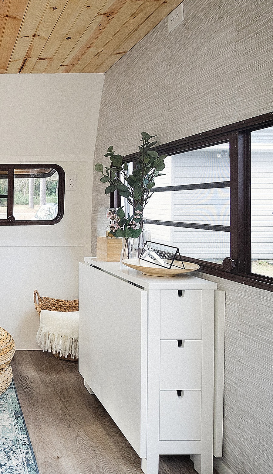 This 80's camper renovation was inspired by the California Coast