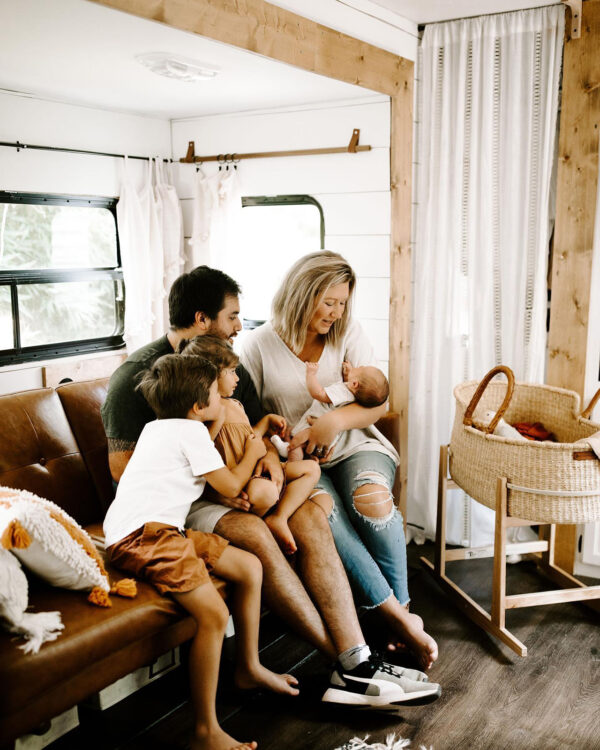 Renovated travel trailer with homey, boho vibes